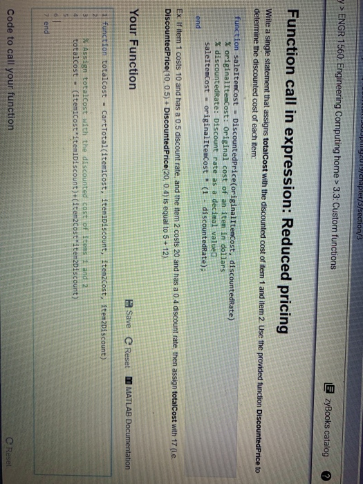 Solved ENGR 1560: Engineering Computing home 3.3 Custom | Chegg.com