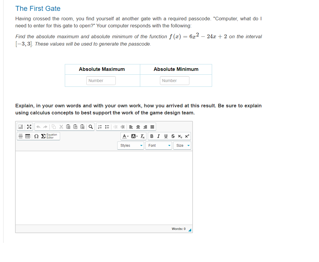 Solved The First Gate Having crossed the room, you find | Chegg.com