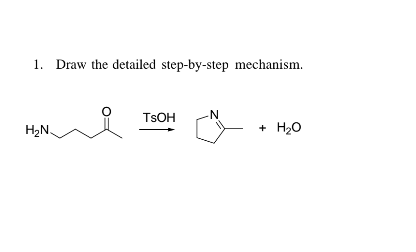 Solved 1. Draw the detailed step-by-step mechanism. +H2O | Chegg.com