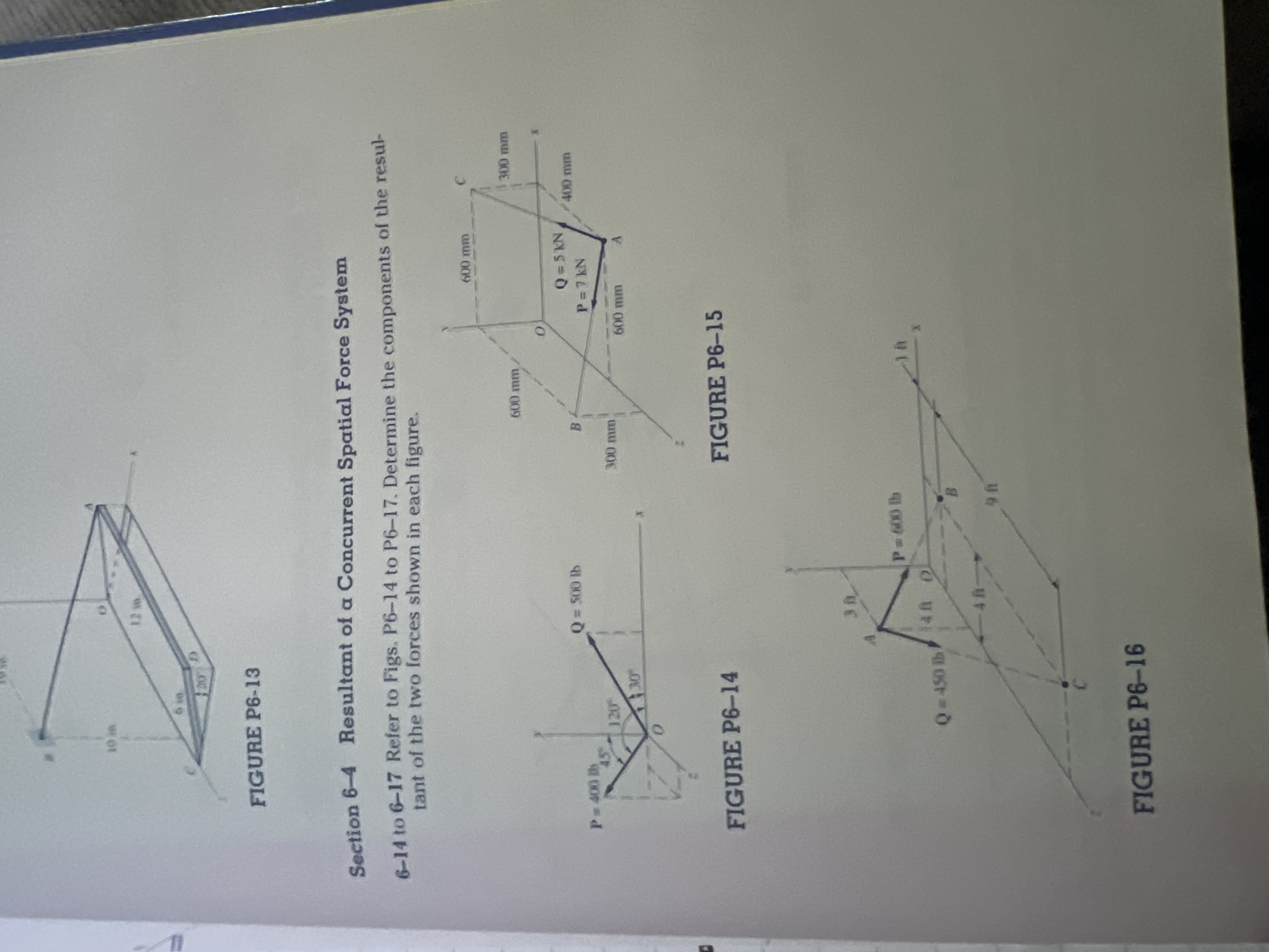 Solved Section 6-4 Resultant of a Concurrent Spatial Force | Chegg.com