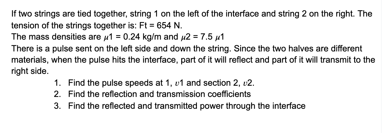 Solved If two strings are tied together, string 1 on the | Chegg.com