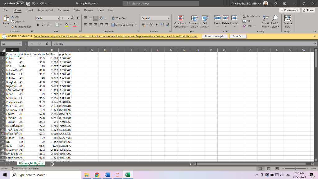 SHOW CODE AND OUTPUT VIA JUPYTER NOTEBOOK Import | Chegg.com