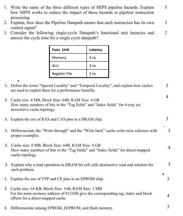 Solved 1. Write the name of the three different types of | Chegg.com