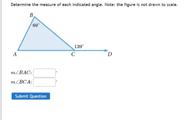 Solved Determine The Measure Of Each Indicated Angle Note