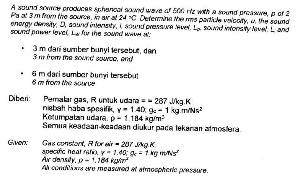 Solved A sound source produces spherical sound wave of 500 | Chegg.com