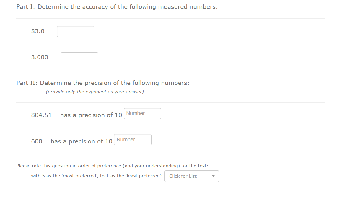 Solved Part I: Determine the accuracy of the following | Chegg.com