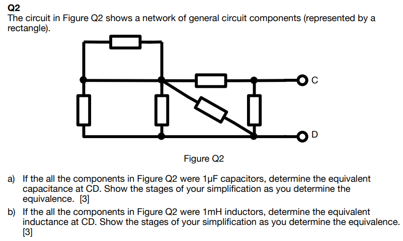 Solved Q2 The circuit in Figure Q2 shows a network of | Chegg.com