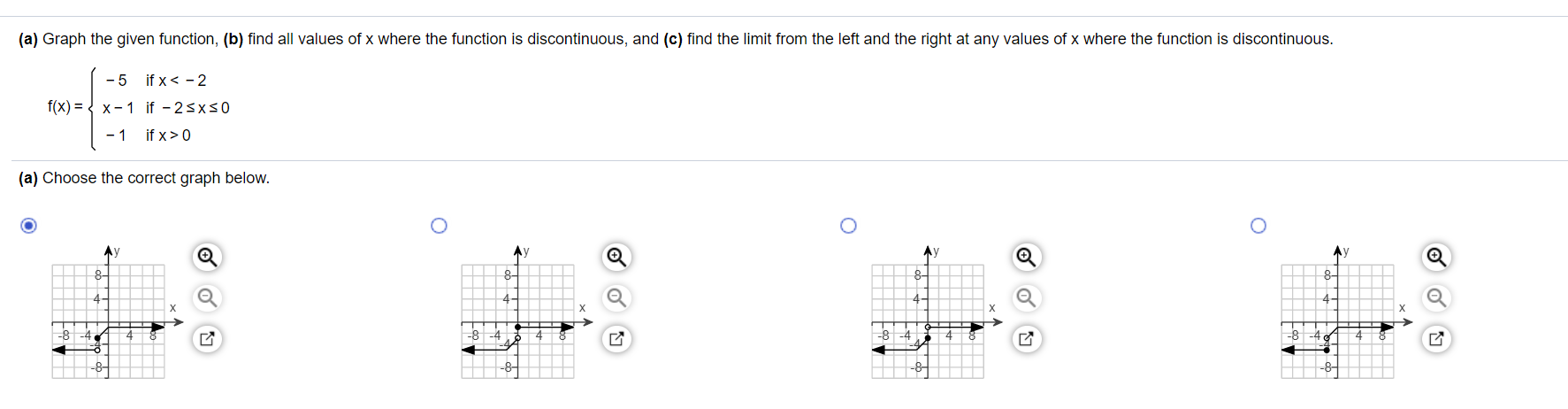 Solved (a) Graph the given function, (b) find all values of | Chegg.com