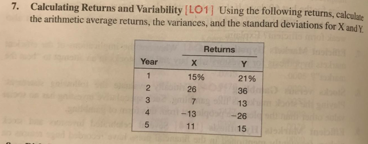 Solved Using The Following Returns Calculate Calculating