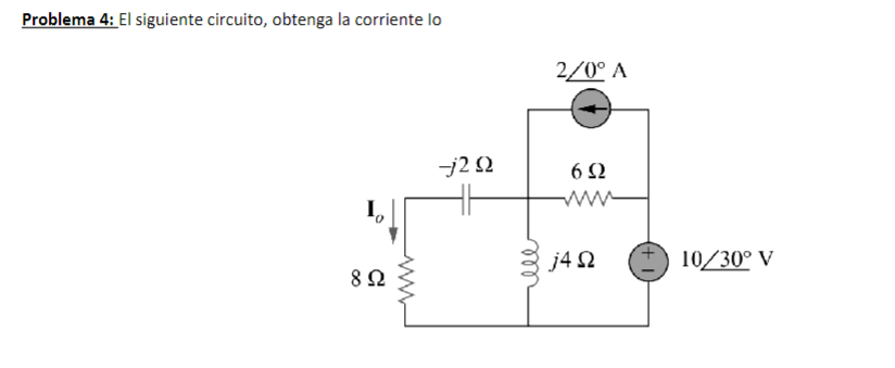 Solved Problema 4: El siguiente circuito, obtenga la | Chegg.com
