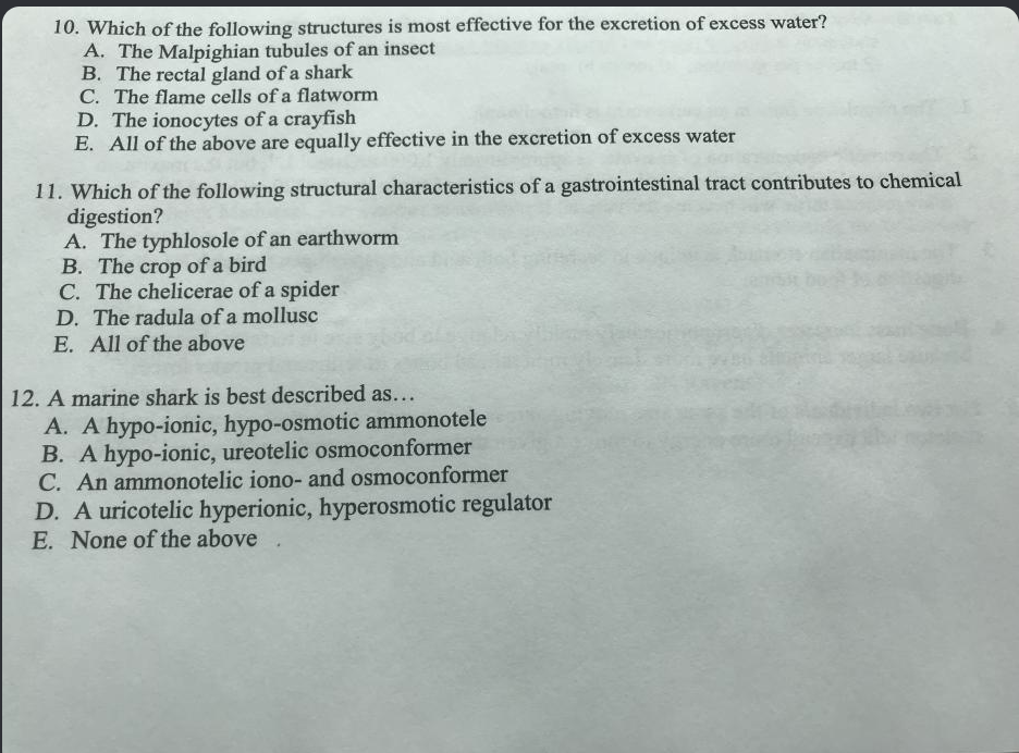 Solved 10. Which of the following structures is most | Chegg.com