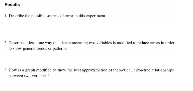 Solved Experiment 1: Graphing Introduction The purpose of | Chegg.com
