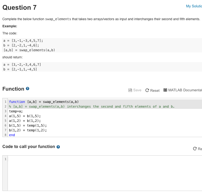 Solved Question 7 My Solutic Complete the below function | Chegg.com