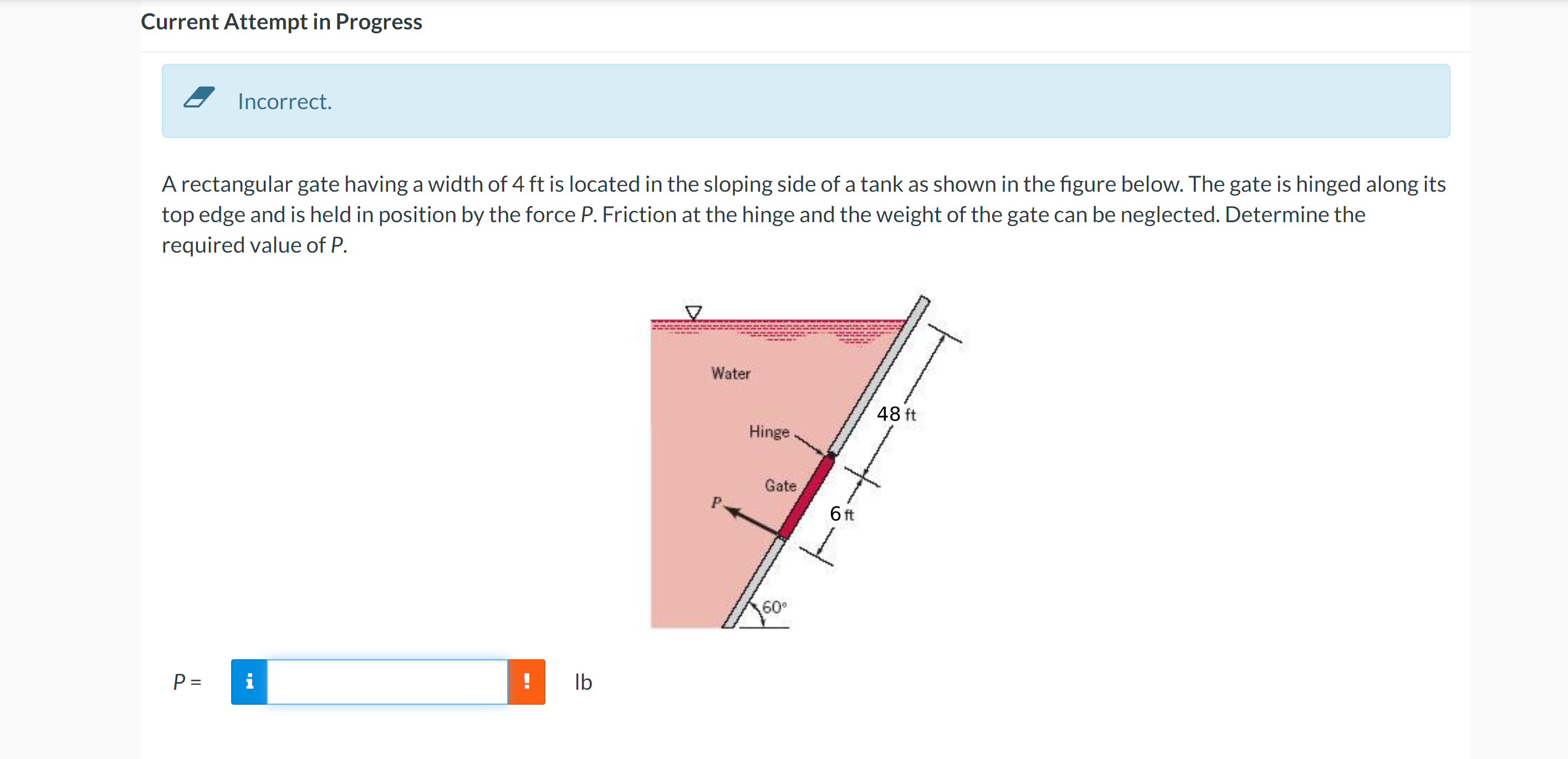 Solved Current Attempt in ProgressIncorrect.A rectangular | Chegg.com