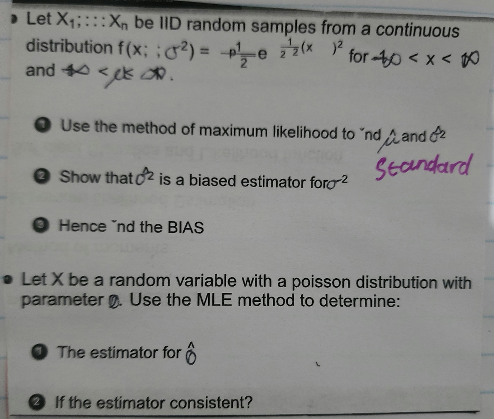 Solved Let X1 Xn Be Iid Random Samples From A Continuous