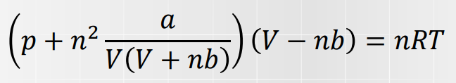 Solved (p+n2V(V+nb)a)(V−nb)=nRTα=(1+μ(1−Tr))2 | Chegg.com