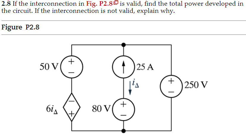 Solved 2.8 If the interconnection in Fig. P2.8 is valid, | Chegg.com