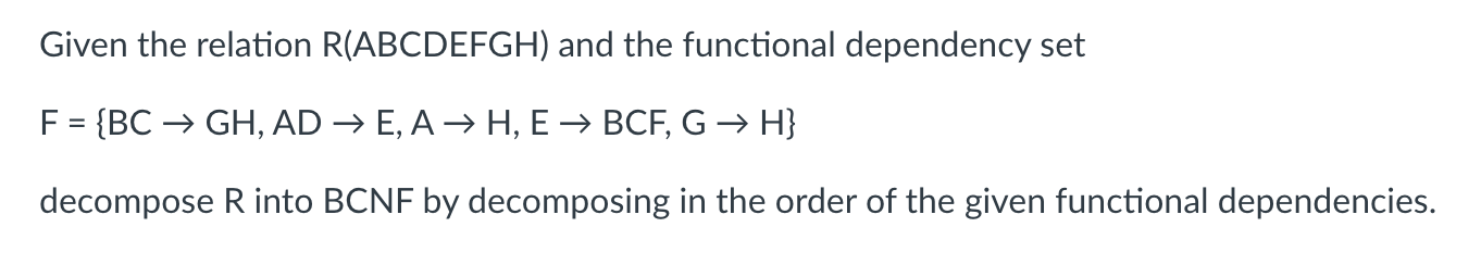 Solved Given the relation \\( | Chegg.com