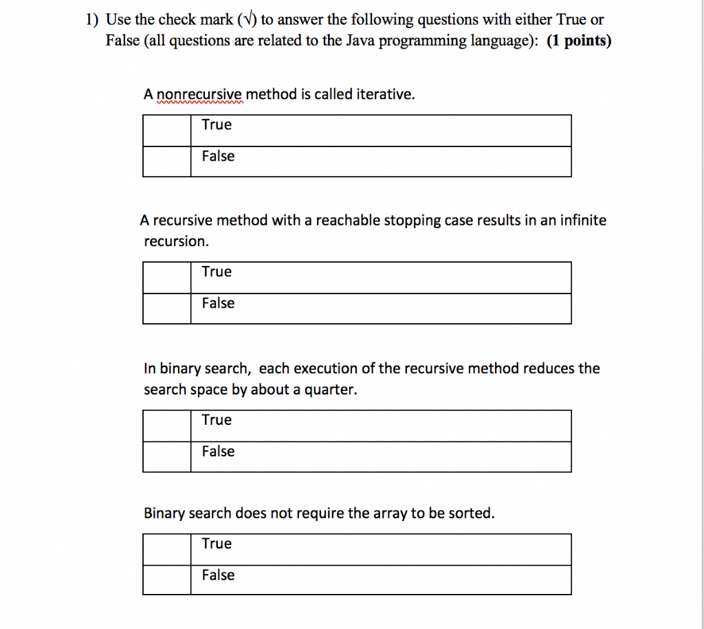 Solved Choose The Wrong Statement Infinite Recursion In 