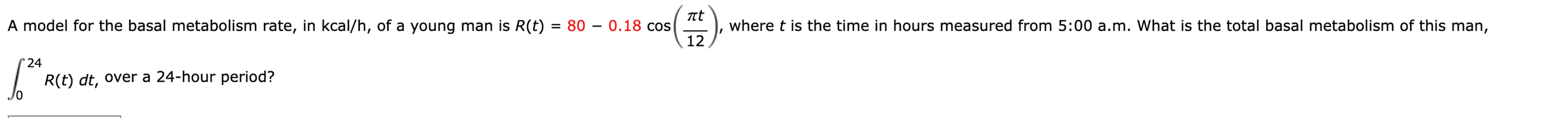 Solved ∫024R(t)dt, ﻿over a 24 -hour period? | Chegg.com