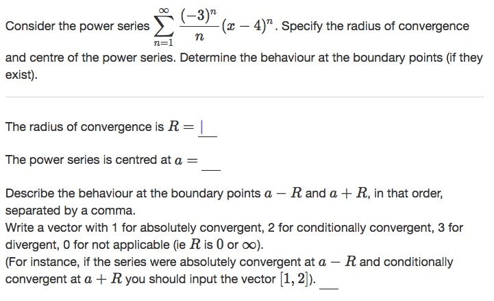 Solved Consider the power series4). Specify the radius of | Chegg.com
