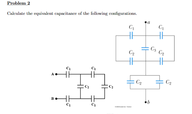 Solved Calculate the equivalent capacitance of the following | Chegg.com
