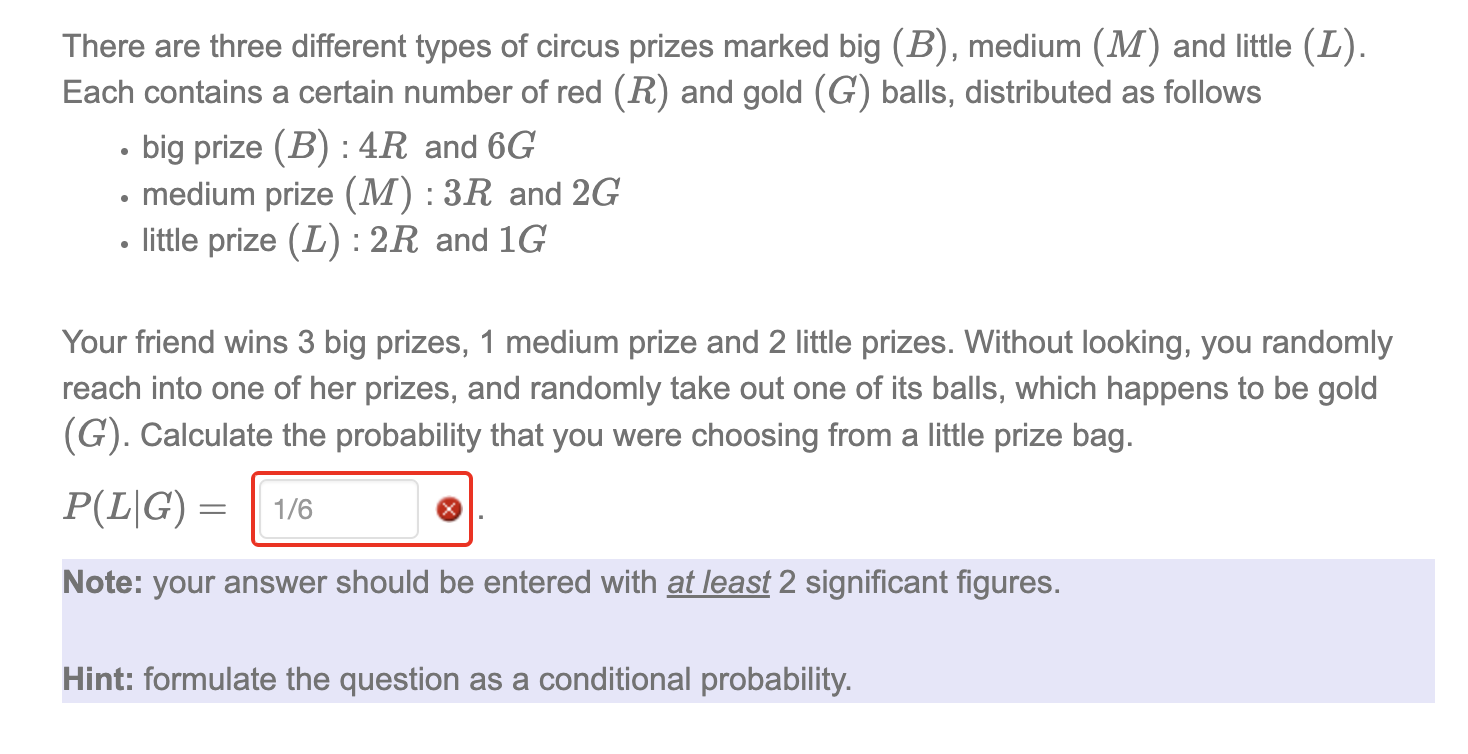 Solved There are three different types of circus prizes | Chegg.com