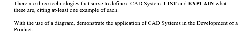 Solved There are three technologies that serve to define a | Chegg.com