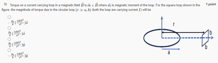 Solved Torque on a current carrying loop in a magnetic field | Chegg.com