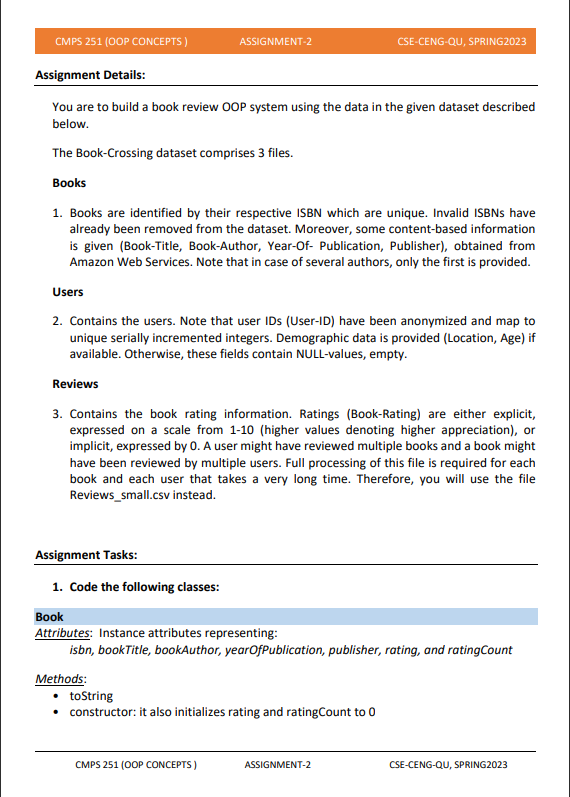 Solved Assignment Details: You are to build a book review | Chegg.com