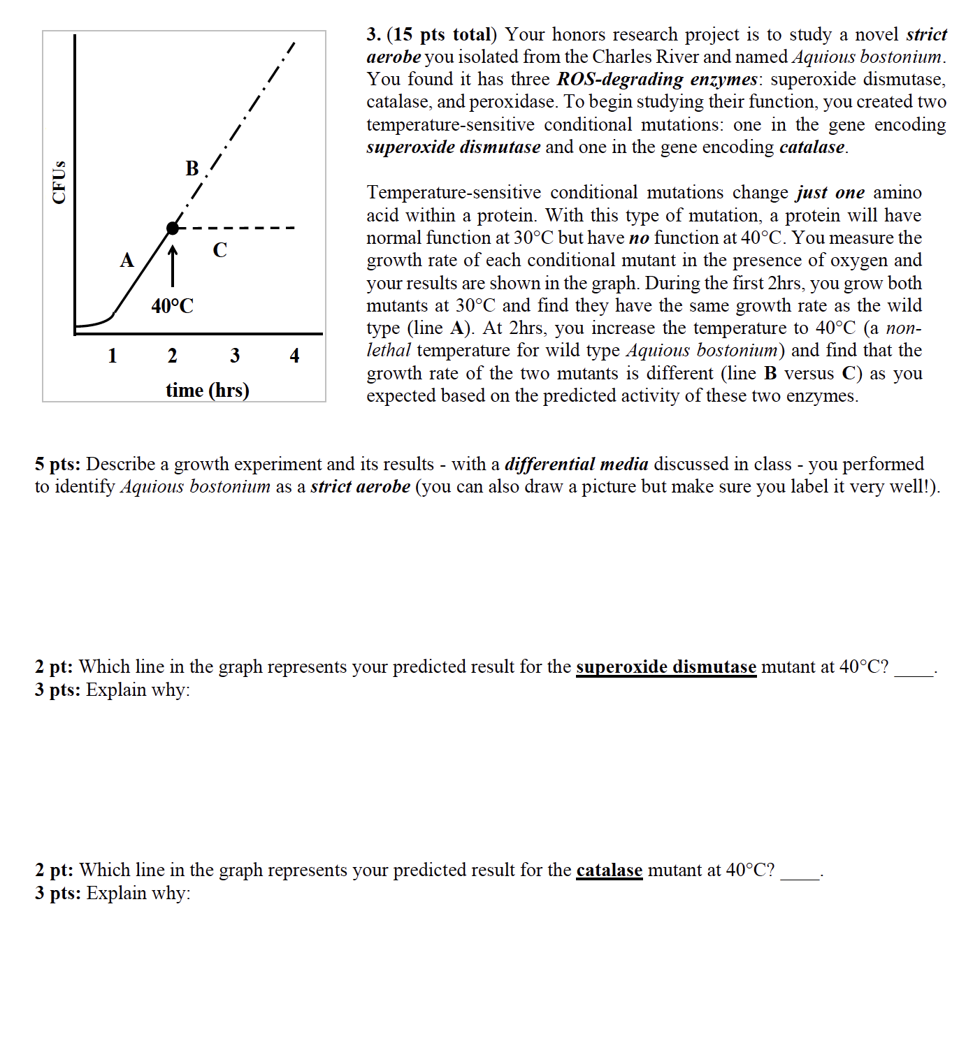 Solved 3. (15 pts total) Your honors research project is to | Chegg.com