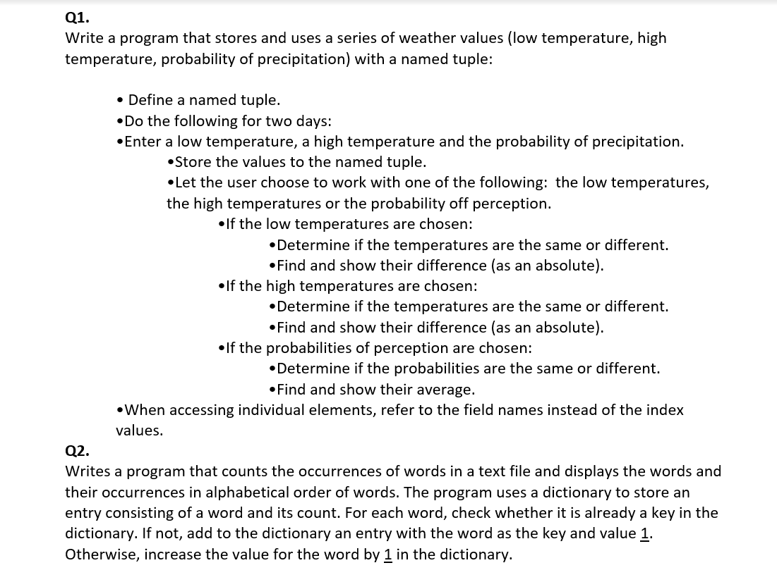 Solved Q1. Write a program that stores and uses a series of | Chegg.com
