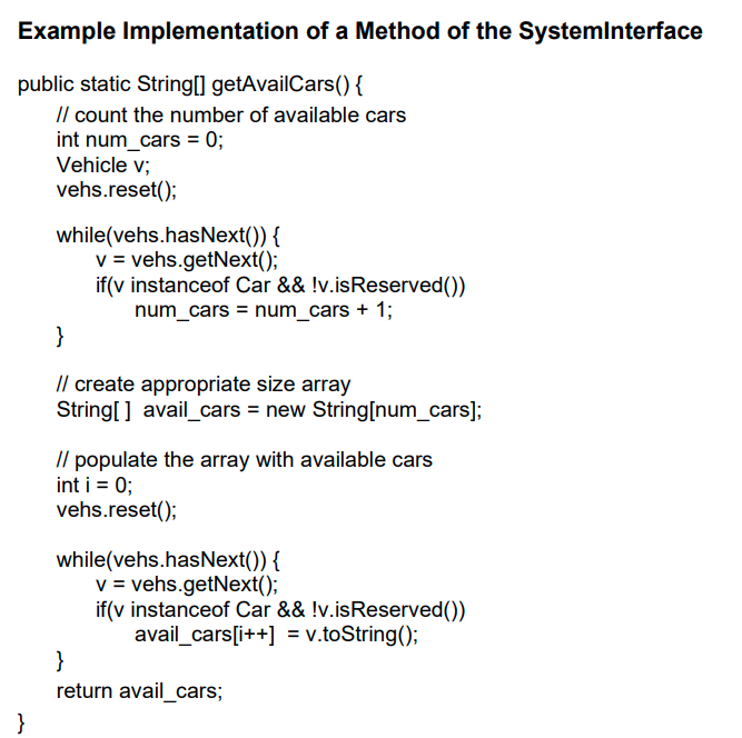 Solved System Interface The system interface contains all | Chegg.com