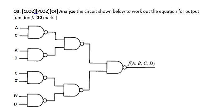 Solved Q3: [CLO2][PLO2][24] Analyze the circuit shown below | Chegg.com