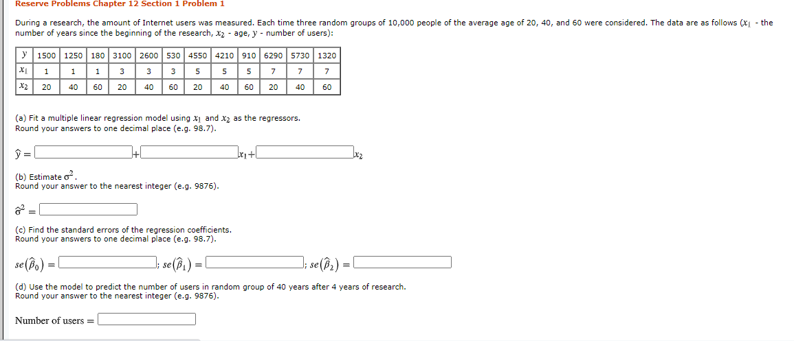Solved Reserve Problems Chapter 11 Section 2 Problem 1 The | Chegg.com