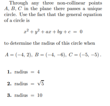 Solved Through any three non-collinear points A, B, C in the | Chegg.com