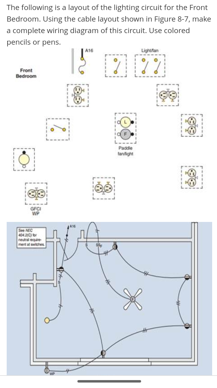 Solved How to wire this circuit diagram? please use colored | Chegg.com