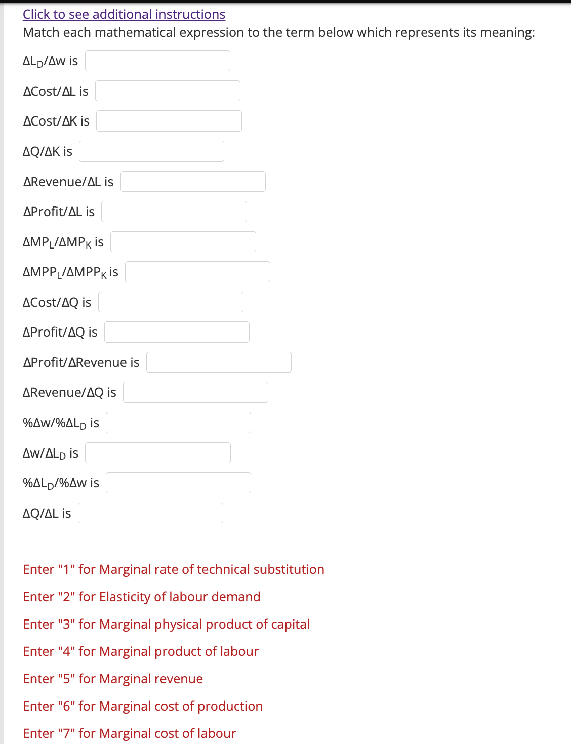 Solved Click to see additional instructions Match each | Chegg.com