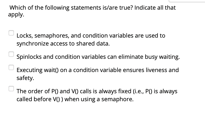 Solved Which of the following statements is/are true? | Chegg.com