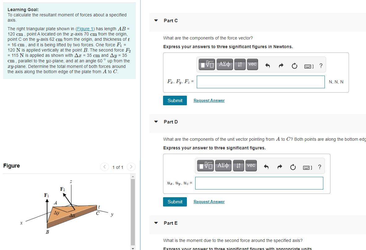 Solved Learning Goal: To calculate the resultant moment of | Chegg.com