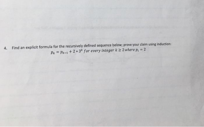 Solved Find an explicit formula for the recursively defined | Chegg.com