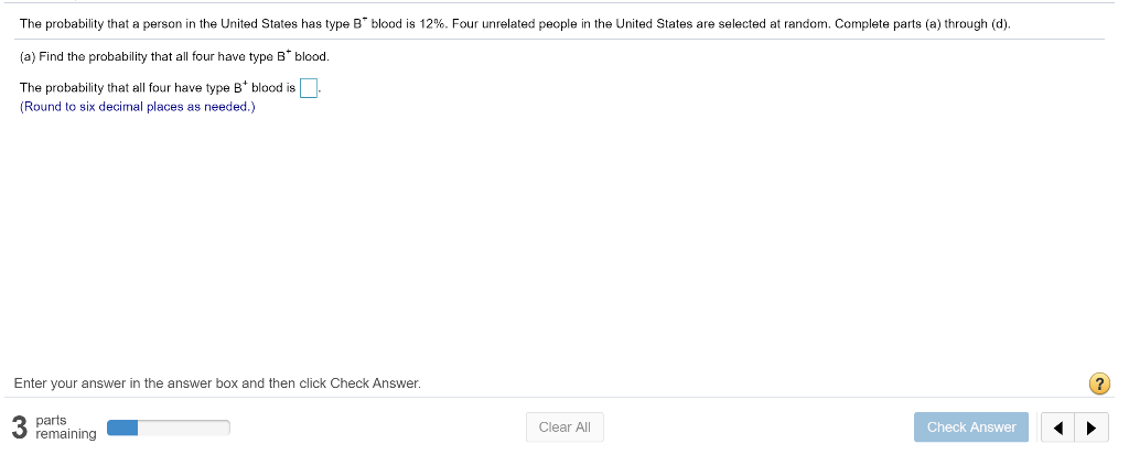 Solved The probability that a person in the United States | Chegg.com