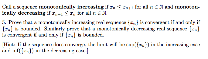 Solved Call a sequence monotonically increasing if In In+1 | Chegg.com