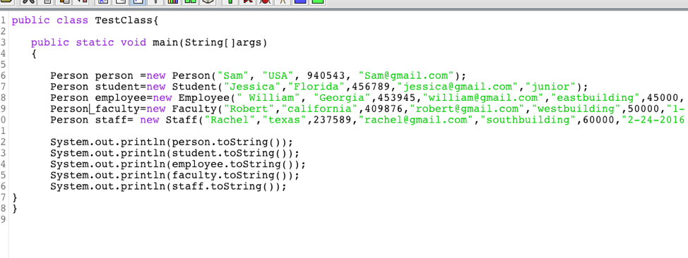 Solved Design a class named Person and its two subclasses | Chegg.com