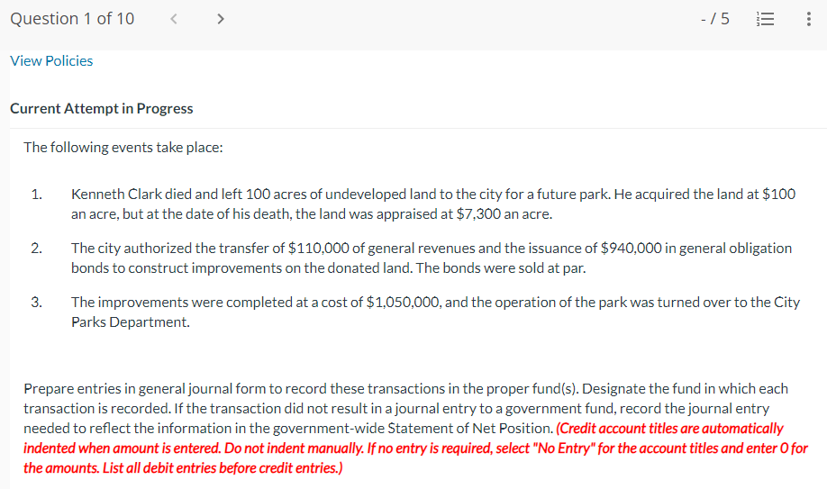 Solved Create the following journal entries. Government-Wide | Chegg.com