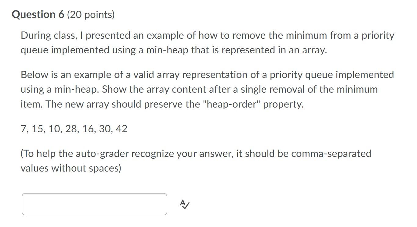Solved Question 6 (20 points) During class, I presented an | Chegg.com