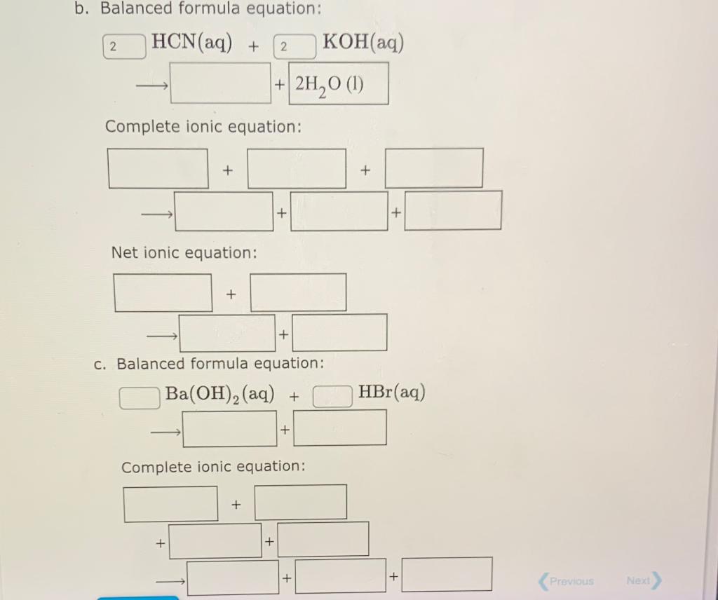 Solved Write the balanced formula, complete ionic, and net | Chegg.com