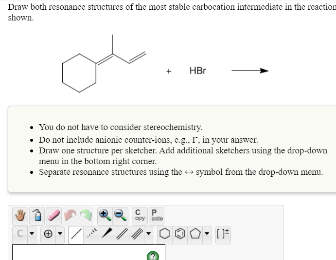 Solved Draw both resonance structures of the most stable | Chegg.com