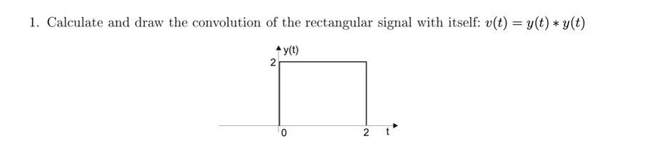 Solved 1. Calculate and draw the convolution of the | Chegg.com
