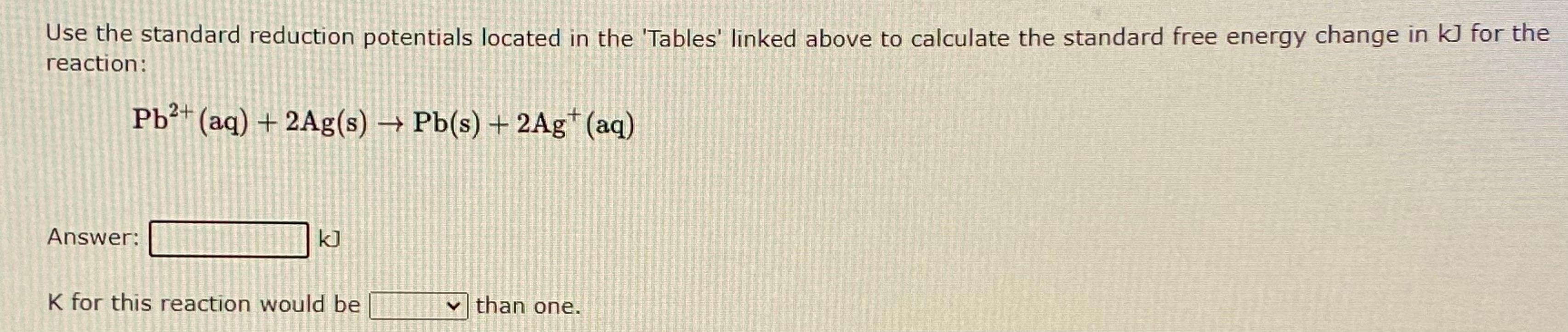 Solved Use the standard reduction potentials located in the | Chegg.com